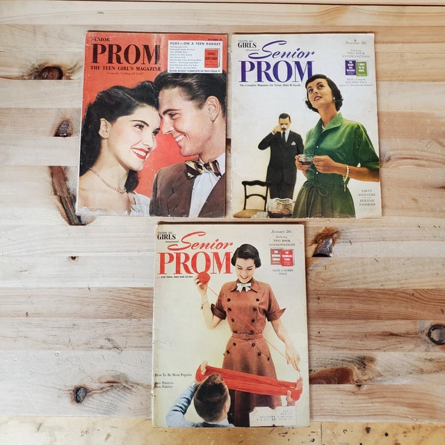 3 VTG LOT 1950s Senior Prom Teen Girl Magazines – Coke Ad, Maybelline ...