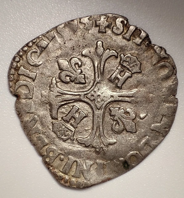 TRÈS RARE/MONNAIE ROYALE Billon/Douzain Henri IV/1er Type/ 1593 ...