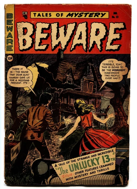 BEWARE COMICS #13 1955- Pre-code horror- Golden Age Rare issue G/VG EUR ...