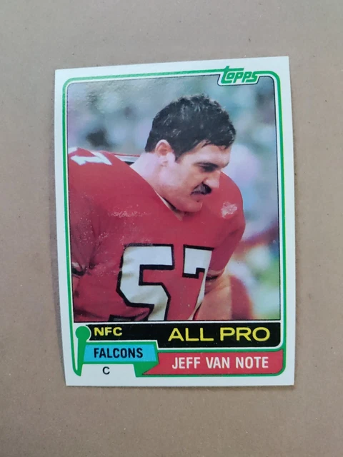 1981 TOPPS 70 Jeff Van Note Atlanta Falcons AP carte de football neuve ...