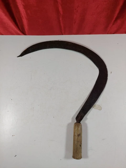 LARGE ANTIQUE SICKLE Hand Scythe £19.95 - PicClick UK