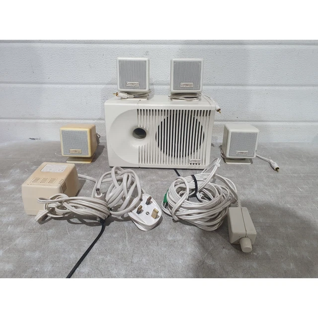 CAMBRIDGE SOUNDWORKS PC Works Four Point Surround Speakers System Wired ...