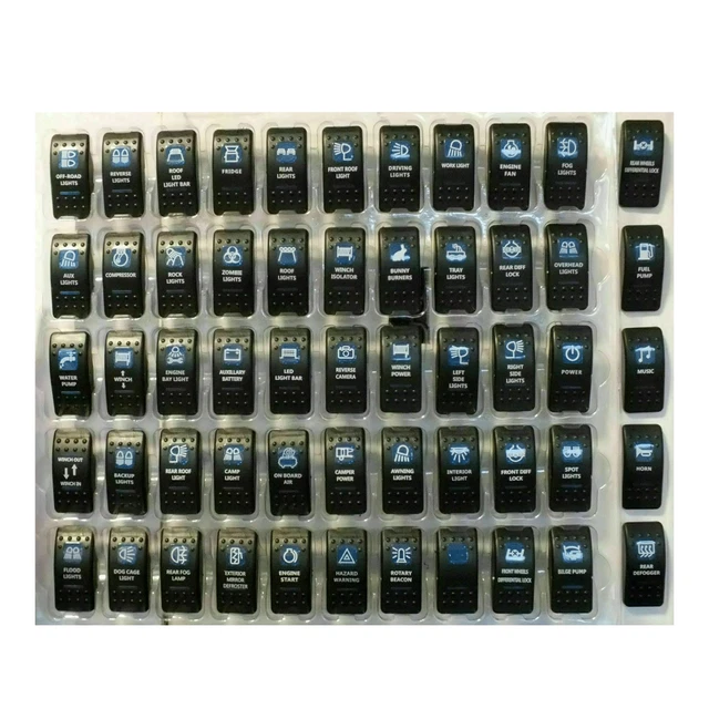 12V 20A BAR Push Button Rocker Toggle Switch For Tool Box LED For Cars ...