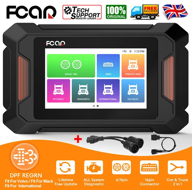 DIESEL HEAVY DUTY Truck All Systems Diagnostic Tool OBD OBDII Scanner ...