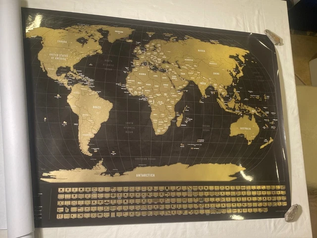 TRAVELIZATION SCRATCH OFF World Map Deluxe Edition (35” x 23.5”) $23.99 ...