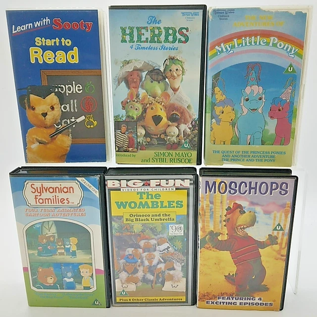 X6 VHS VIDEO Bundle 80's/90's Children's TV - Wombles/Herbs/Moschops ...