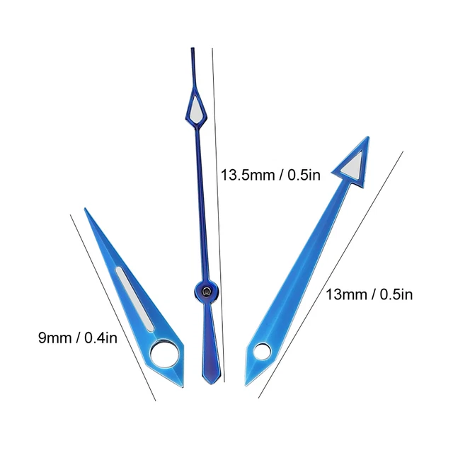 (BLUE)MEN WATCH HOUR Minute Second Hands Watch Needles Fit For ETA2824 ...