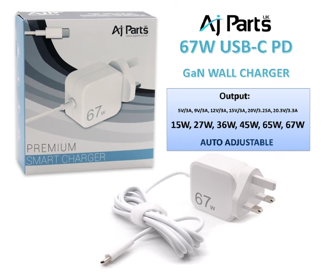 MARCA AJP PER Razer Blade Stealth 13 RZ09-03272W12-R3W1 67W Caricabatteria USB-C Alimentazione ...