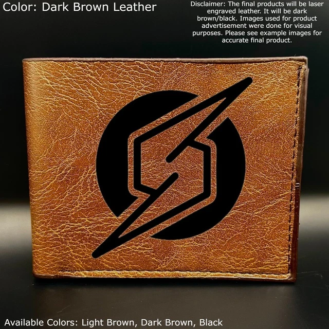 CUSTOM ENGRAVED METROID SAMUS LOGO Leather Bifold Wallet - 3 Color ...
