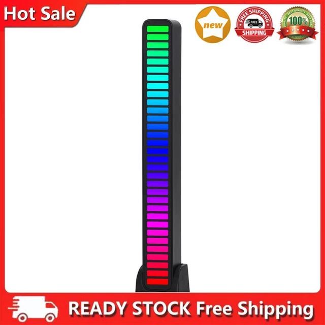 TYPE-C RGB 32 LED Voice-Activated Pickup Rhythm Light Bar (Jazz Black ...