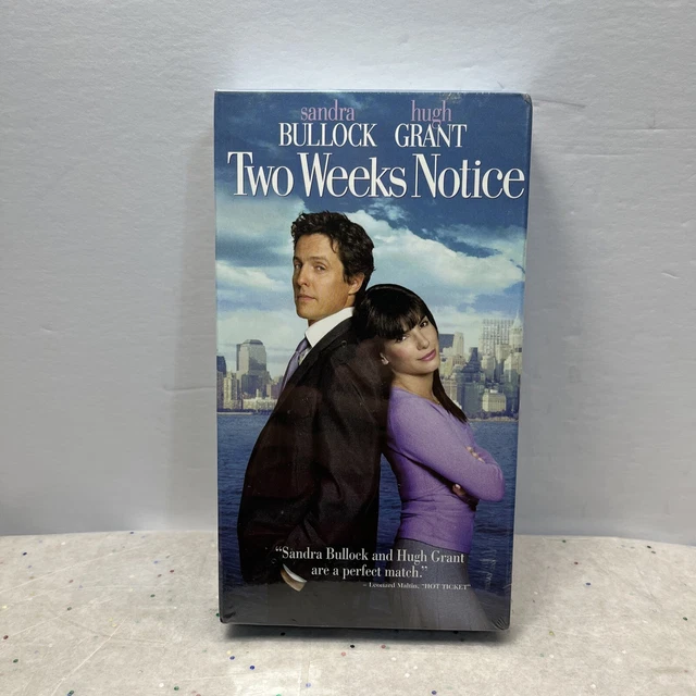 TWO WEEKS NOTICE - VHS Hugh Grant, Sandra Bullock, New, Factory Sealed ...
