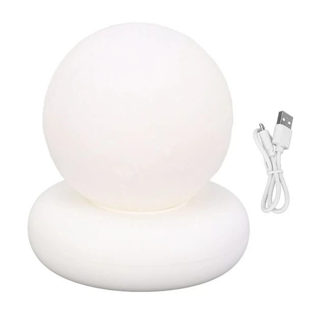 MOON NIGHT LIGHT Rechargeable Soft Lighting Tap Control Bedside Night ...