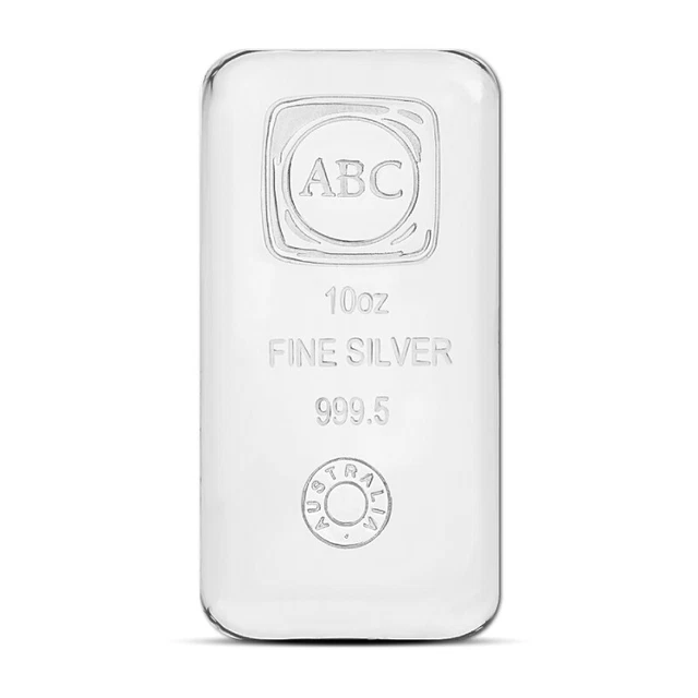 SILVER 10 OZ Australian Bullion Co (ABC) Cast Bar £297.36 - PicClick UK