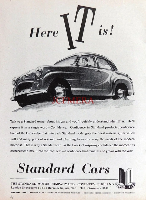STANDARD SALOON MOTOR Car #2 ADVERT 1955 Vintage Original Print 673/10 ...