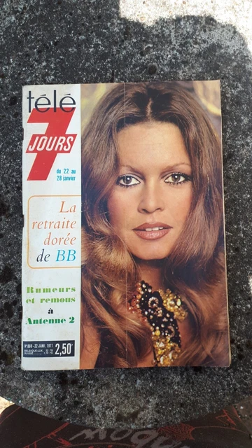 MAGAZINE TÉLÉ 7 JOURS n°869- Brigitte Bardot la retraite dorée (22 janvier 1977) EUR 3,00 ...