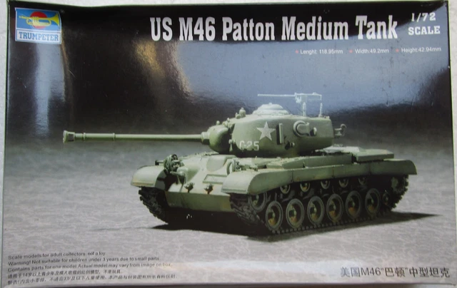 BAUSATZ PANZER US M46 Patton von Trumpeter 07288 im Maßstab 1/72 EUR 12 ...
