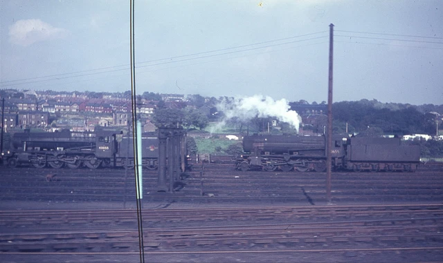 ORIGINAL STEAM SLIDE . BR ex-LNER J38 Steam Loco 65930 . Dunfermlne ...