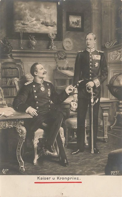 706213) AK ADEL - Kaiser Wilhelm II. mit Kronprinz Wilhelm von Preußen EUR 4,49 - PicClick DE