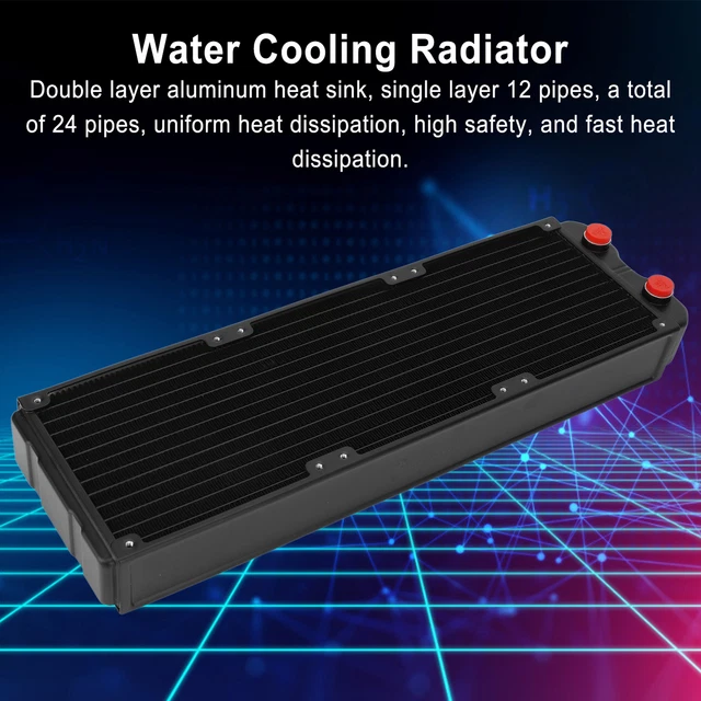 COMPUTER RADIATOR WATER Cooling Cooler 24 Pipe Aluminum Heat Exchanger ...