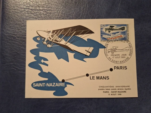 ENVELOPPE 1ER JOUR 1968 / 1er Liaison Postale Aerienne Paris St Nazaire V.photo EUR 1,10 ...