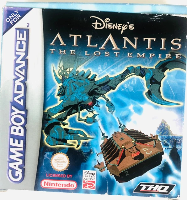 BOXED NINTENDO GAME Boy Advance Disneys Atlantis The Lost Empire 2001 ...
