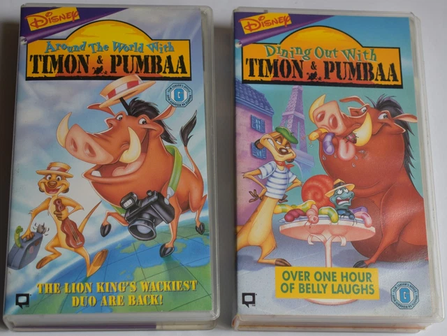 TESTED VHS TIMON Pumbaa Bundle - Around the World & Dining Out - No ...