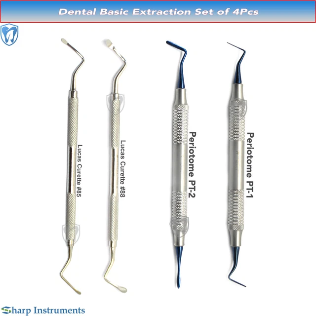 DENTAL PERIOTOME BASIC Extraction Implant Placement Curettes Serrated ...