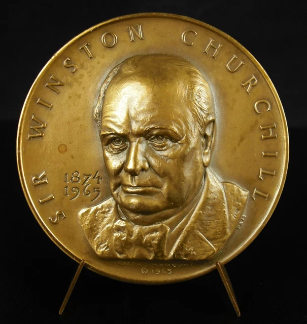 MEDAGLIA 1965 CHURCHILL Medallic Arte New York USA Ralph Joseph Menconi ...