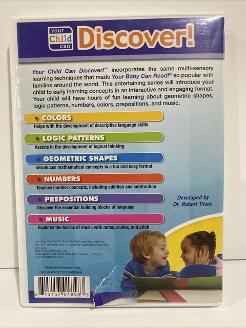 YOUR CHILD CAN Discover! - Introduces Early Learning Concepts-(3 DVD ...
