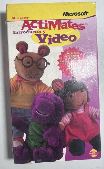 MICROSOFT ACTIMATES INTRODUCTORY Video VHS Barney & Friends + Arthur ...