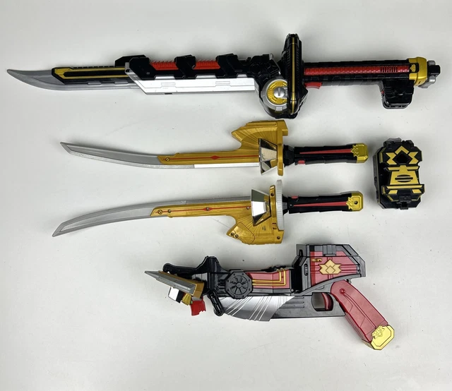 POWER RANGERS SUPER Samurai Spin Swords lame pistolet Bullzooka boîte ...