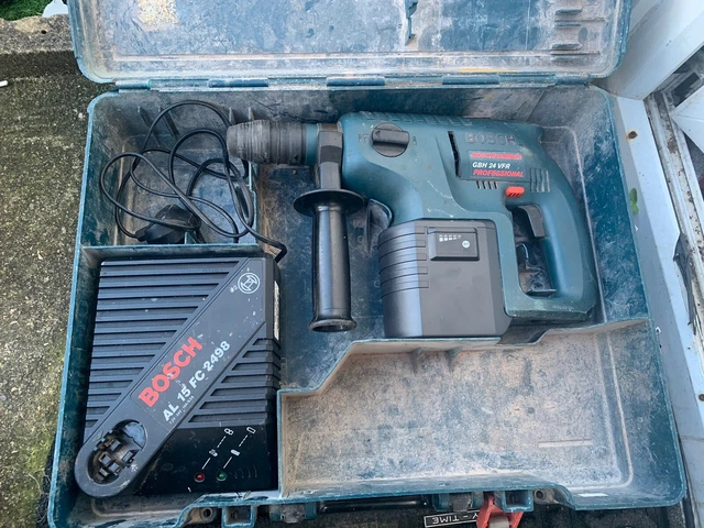BOSCH PROFESSIONAL GBH 24 VF 24V SDS Drill. Charger/ Battery/Case New ...