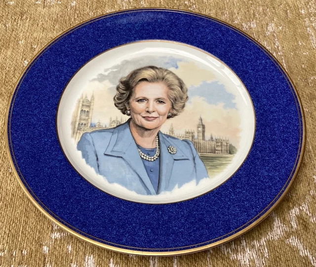 AYNSLEY CHINA COLLECTOR Plate. Margaret Thatcher ,First Lady Of Downing ...