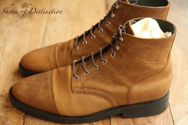 THURSDAY BOOT CO Tan Brown Leather Derby Boots Shoes Mens UK 12 US 13 ...