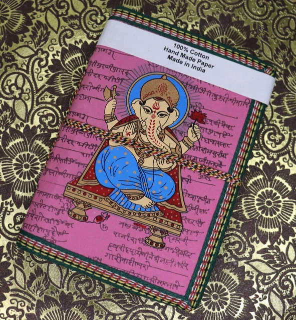 GANESHA PRINT VICTORIAN Repro Handmade Paper Diary Journal Notepad ...