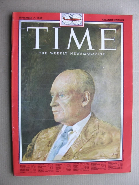 TIME MAGAZINE SEPTEMBER 7 1959 Dwight Eisenhower Andrew Wyeth Louis ...