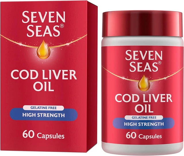SEVEN SEAS HIGH Strength Cod Liver Oil Tablets With Omega-3, Fish Oil ...