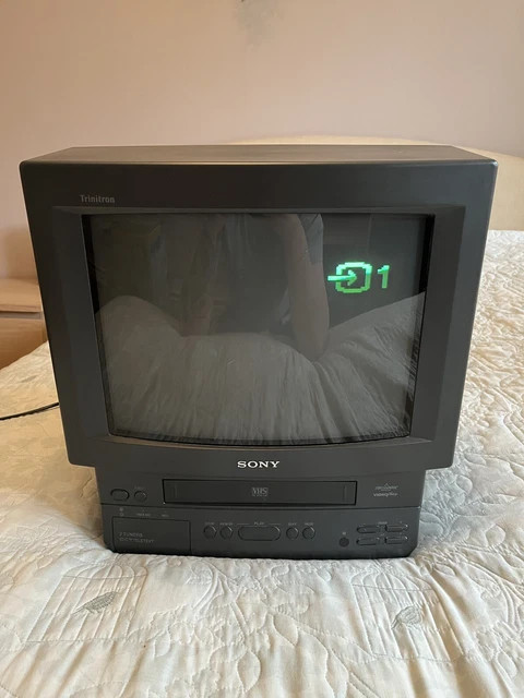 SONY TRINITRON KV-14V6U 14" VHS Combi Retro Gaming RGB Colour CRT TV Monitor £150.00 - PicClick UK