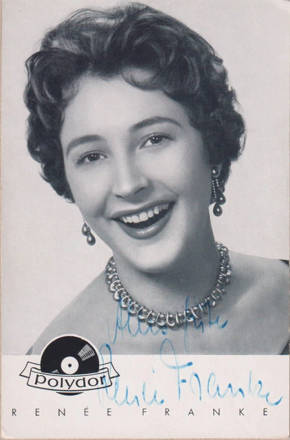 CARTOLINA POLYDOR ORIGINALE autografa firmata Renee Franke anni 60 EUR ...