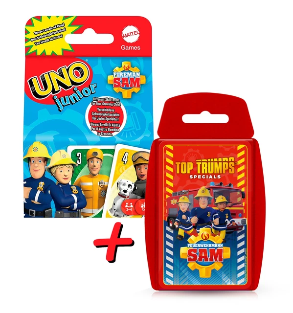 FIREMAN SAM KARTENSPIEL-SET - Uno + Top Trumps Quartet Child's Play ...