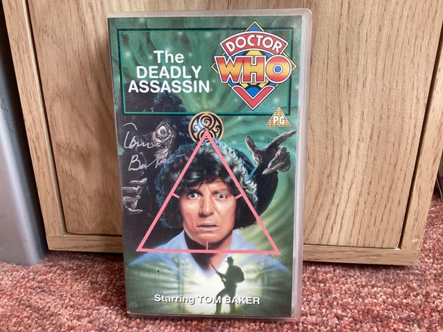 DOCTOR WHO - The Deadly Assassin (VHS Video 1991) Cover Signed by Tom ...