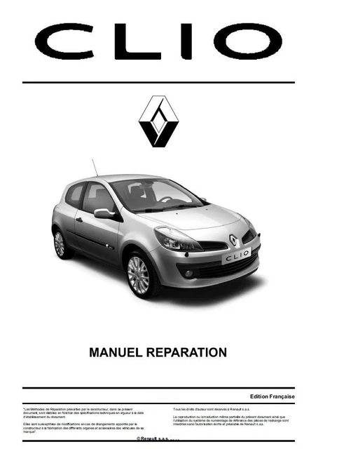 MANUEL ATELIER ENTRETIEN Réparation Technique Maintenance Renault Clio 3 - Fr EUR 16,00 ...