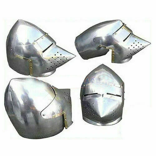 MEDIEVAL PIG-FACED BASSINET Helmet for Re-enactment Larp Role Play ...