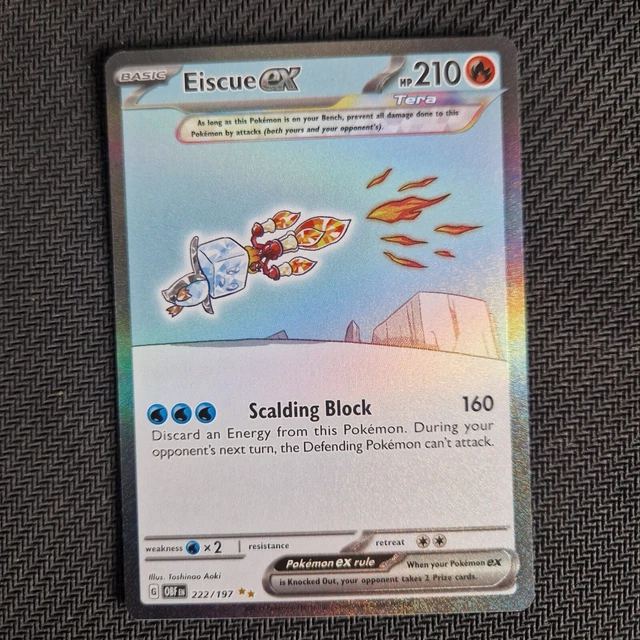 POKÉMON TCG EISCUE ex SV03: Obsidian Flames 222/197 Holo Special ...