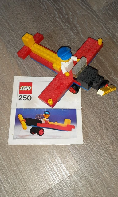 LEGO SYSTEM 250 - Flugzeug sehr alt 60er 70er - inkl. Anleitung (BA ...