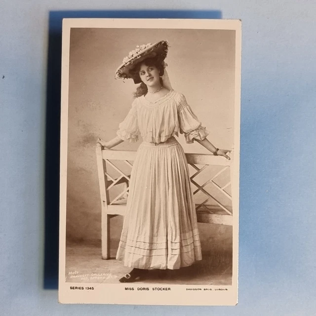 EDWARDIAN ACTRESS POSTCARD 1905 Real Photo Miss Doris Stocker Segrave RFC Wife £7.95 - PicClick UK