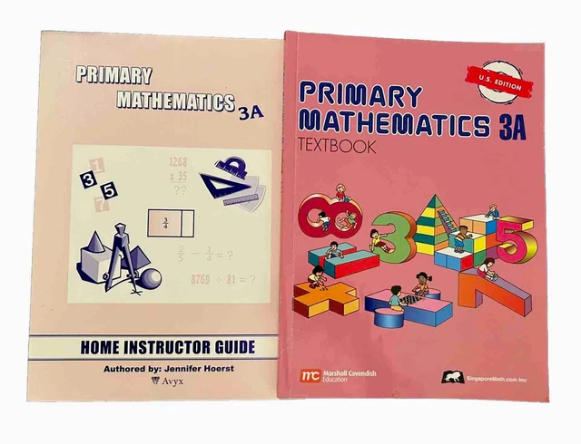 SINGAPORE PRIMARY MATHEMATICS 3A Home Instructor Guide + Textbook (U.S ...