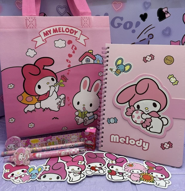 MY MELODY BUNDLE Stationary Gift Bag Notebook Stickers Pen Rubber ...