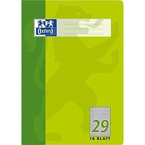 CAHIER D'ÉCOLE OXFORD DIN A4 linéature 29 / raté 5 x 16 feuilles EUR 8 ...