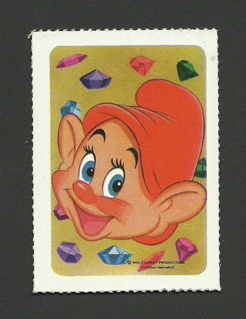 Snow White And Seven Dwarfs Dopey Walt Disney Vintage Collector Card